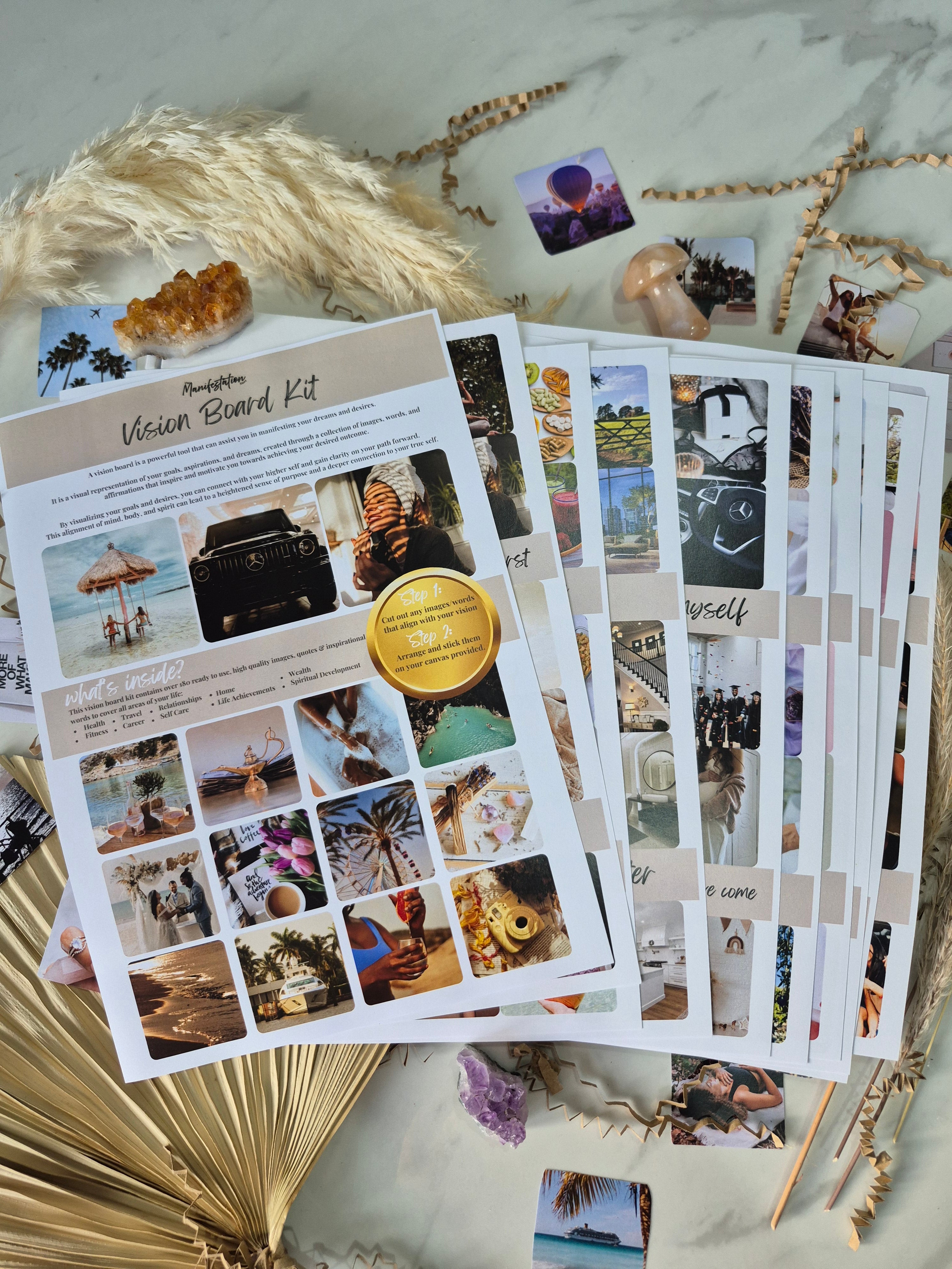 2026 Printed Vision Board Kit – The Manifestation Store